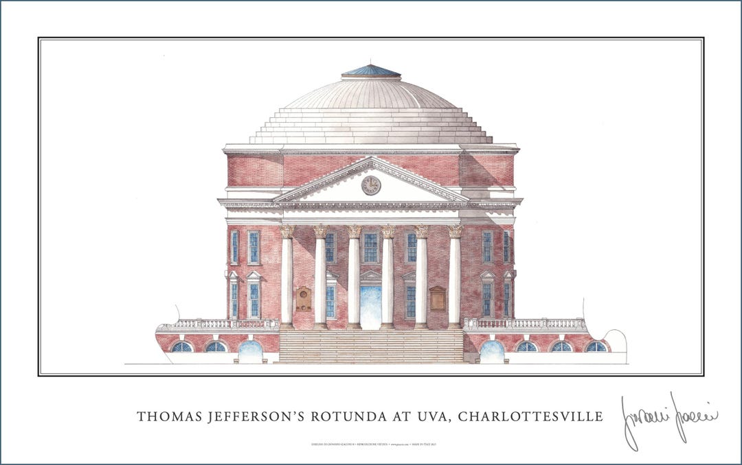 Thomas Jefferson's Rotunda/rotonda at UVA, Charlottesville, Virginia ...
