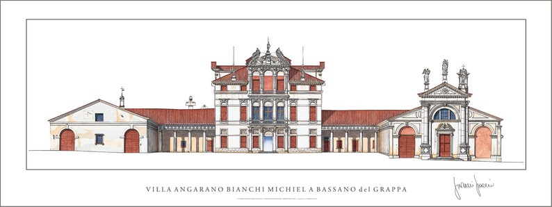 Extra Large Palladio Poster Villa Angarano Bianchi Michiel at Bassano ...