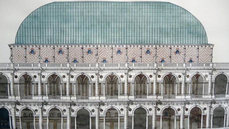 Basilica Palladiana in Vicenza by Andrea Palladio, Acquarello ...