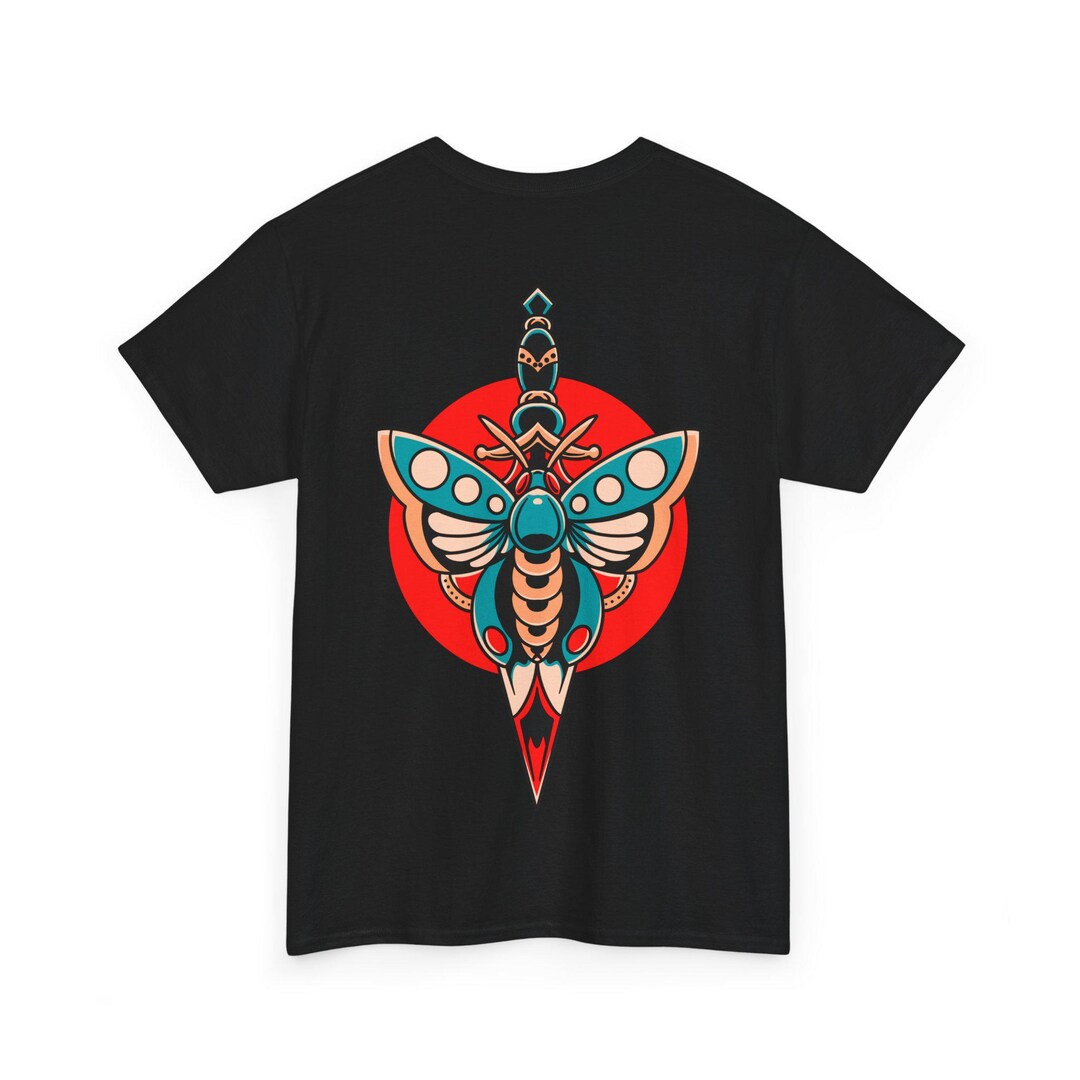 Butterfly Dagger Shirt, Old School Tattoo, American Traditional, Tattoo ...