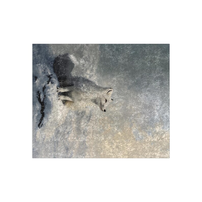 Arctic Fox Crushed Velvet Blanket - Etsy