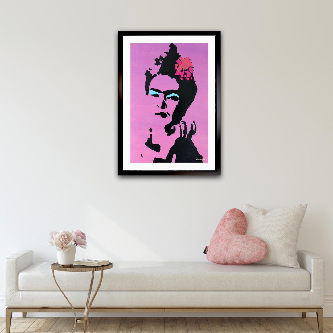 Frida Kahlo Stencil Feminine Wall Art A3 Print Kim Magee Original ...