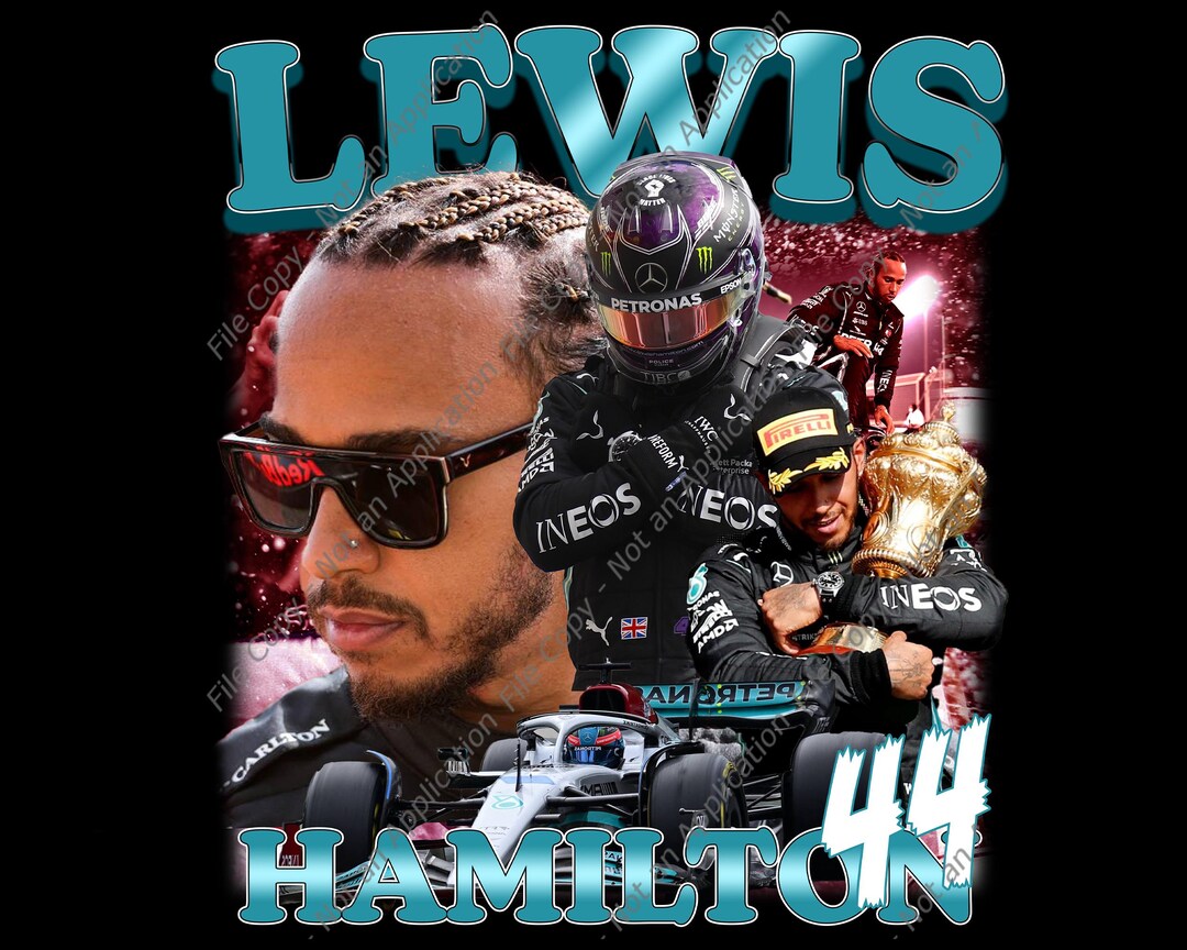 Lewis Hamilton PNG Formula 1 Racing Team Mercedes 90s Vintage X Bootleg ...