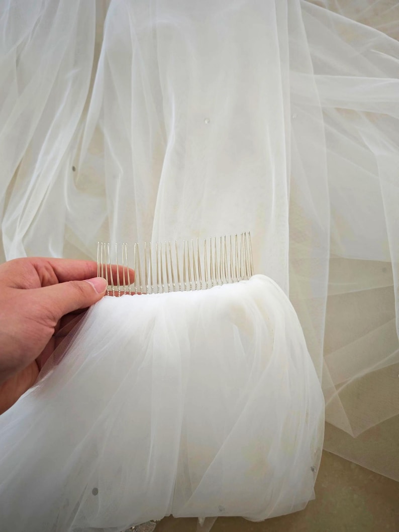 Hand Sewn Floral Lace Bridal Cathedral Veil Perfect for Traditional ...