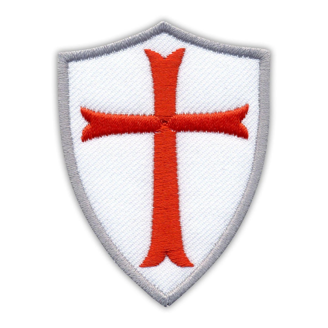 Knights Templar Shield - Embroidered Patch / Badge - Patchion Patches ...