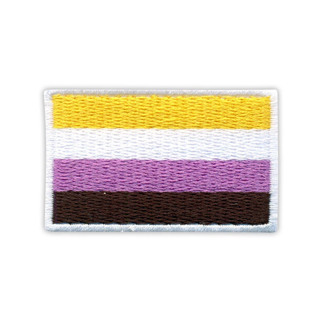 Non-binary Pride Flag - Embroidered Patch / Badge - Patchion Patches - Etsy