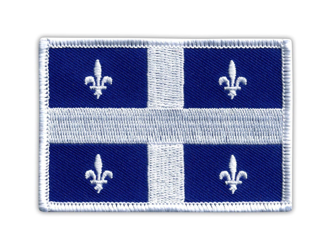 Flag of Quebec - Embroidered Patch / Badge - Patchion Patches - Etsy