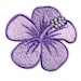 Hibiscus Flower - Violet - Embroidered Patch / Badge - Patchion Patches ...