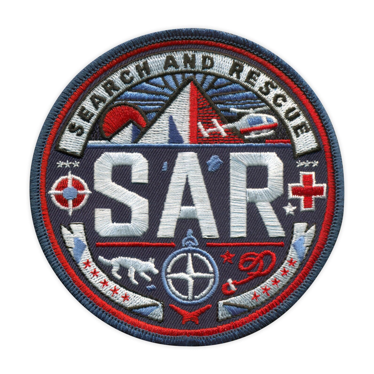 SAR - Search and Rescue - Embroidered Patch / Badge - Patchion Patches ...