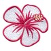 Hibiscus Flower - White - Embroidered Patch / Badge - Patchion Patches ...