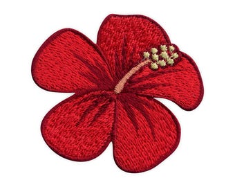 Hibiscus Flower - Violet - Embroidered Patch / Badge - Patchion Patches - Etsy