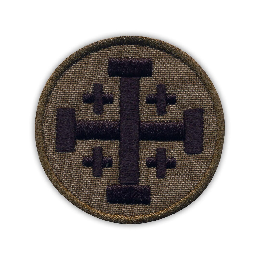 Jerusalem Cross - Subdued - Embroidered Patch / Badge - Patchion ...