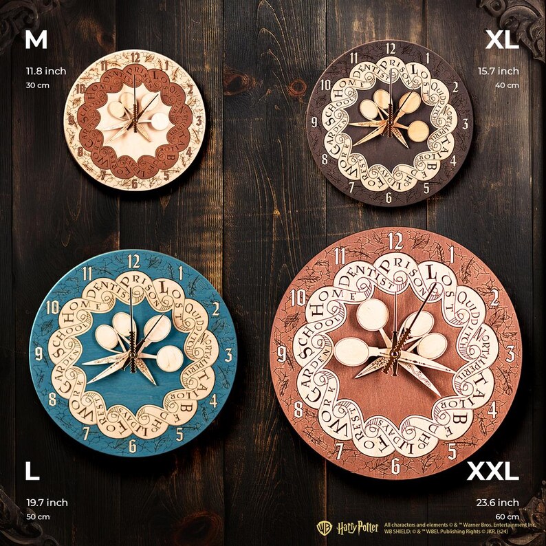 Magical Harry Potter Wall Clock Weasley Family Adventure Theme - Etsy