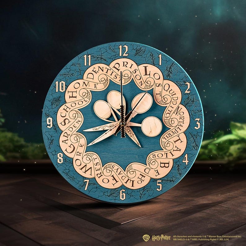 Magical Harry Potter Wall Clock Weasley Family Adventure Theme - Etsy