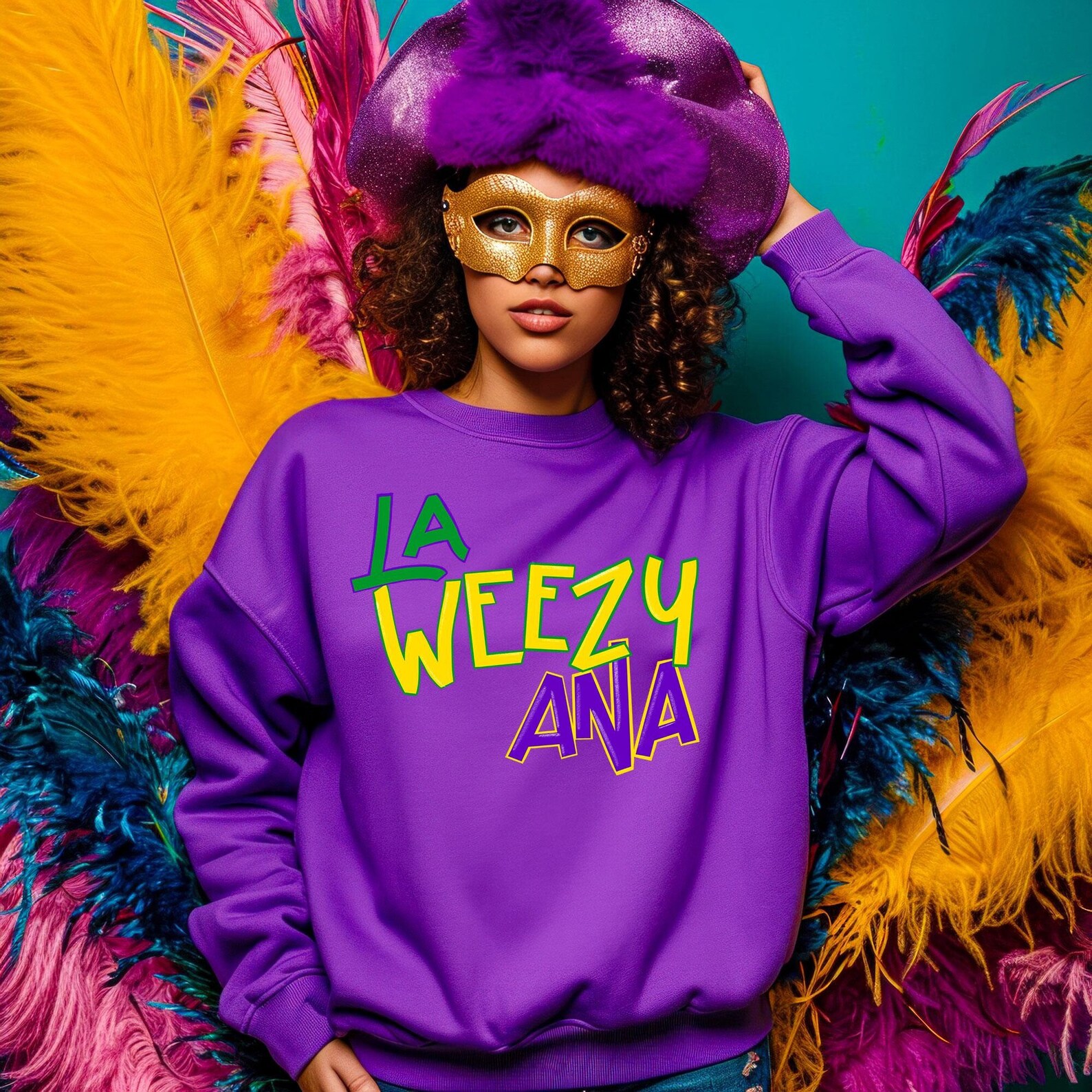 La Weezy Ana Sweatshirt, Mardi Gras Sweatshirt, Popular Mardi Gras 2025 ...