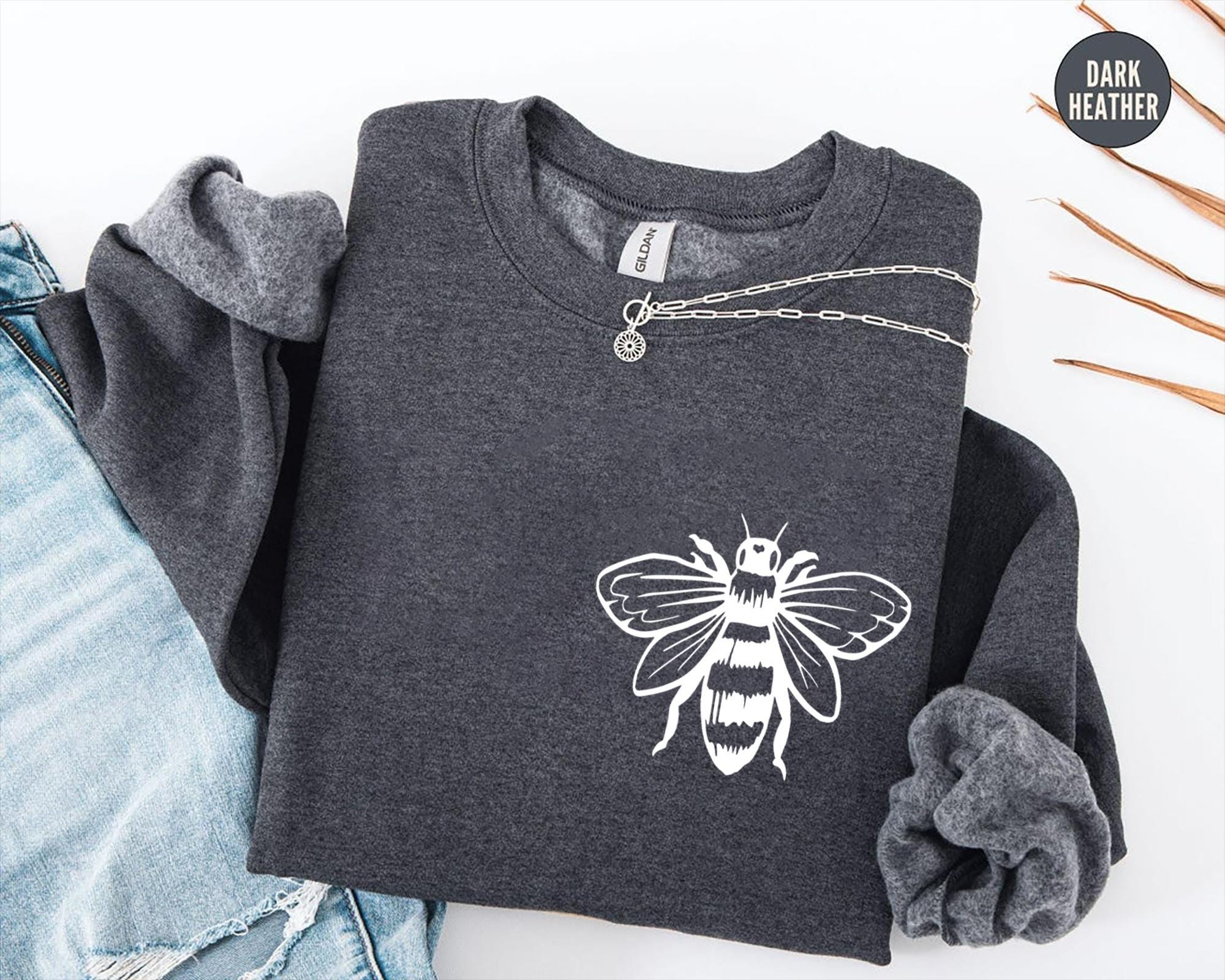 Bee Sweatshirt, Beekeeper Sweatshirt, Pocket Bee Sweatshirt, Insect ...