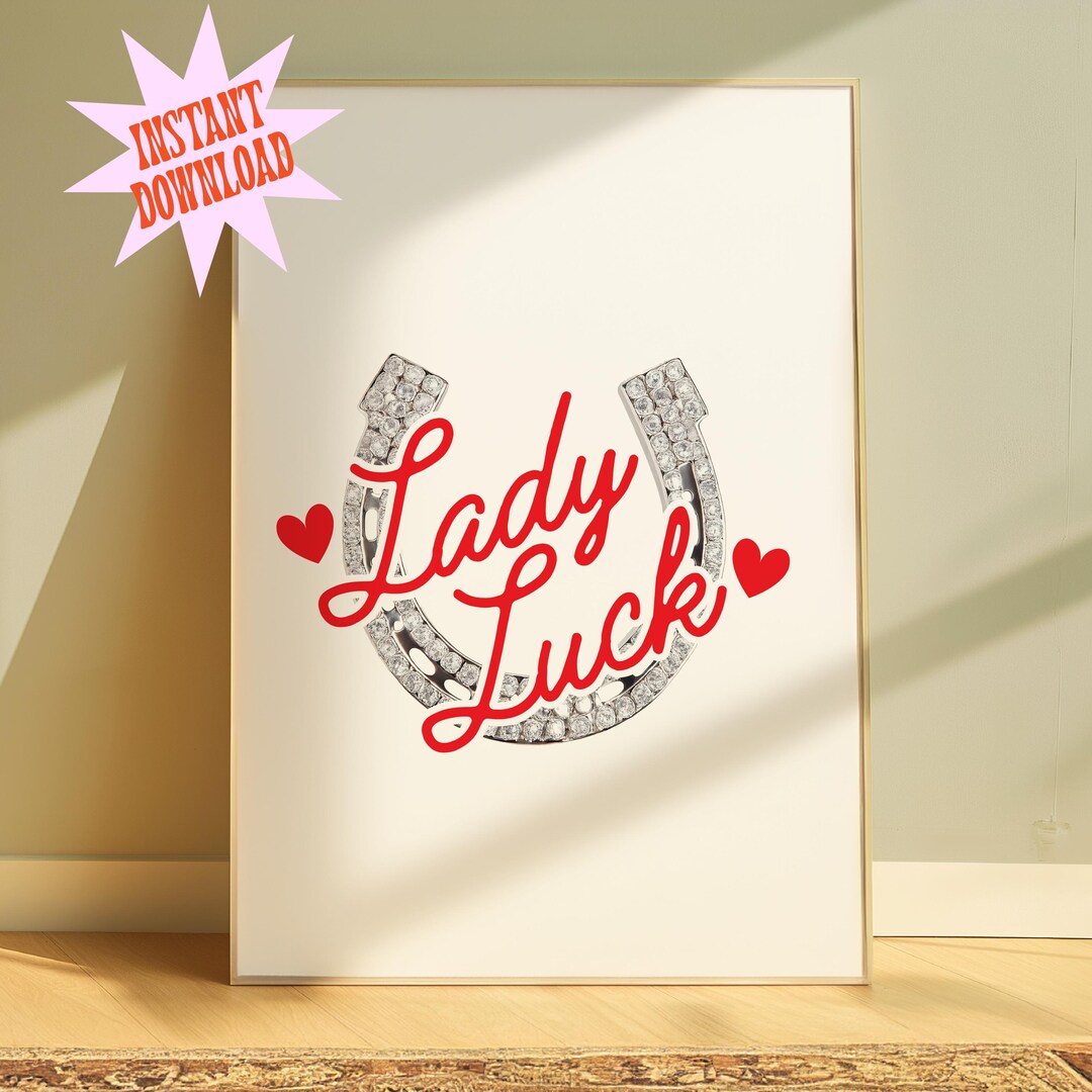 Lady Luck Design, Lady Luck Horseshoe Design, Lady Luck, Cowgirl Design ...