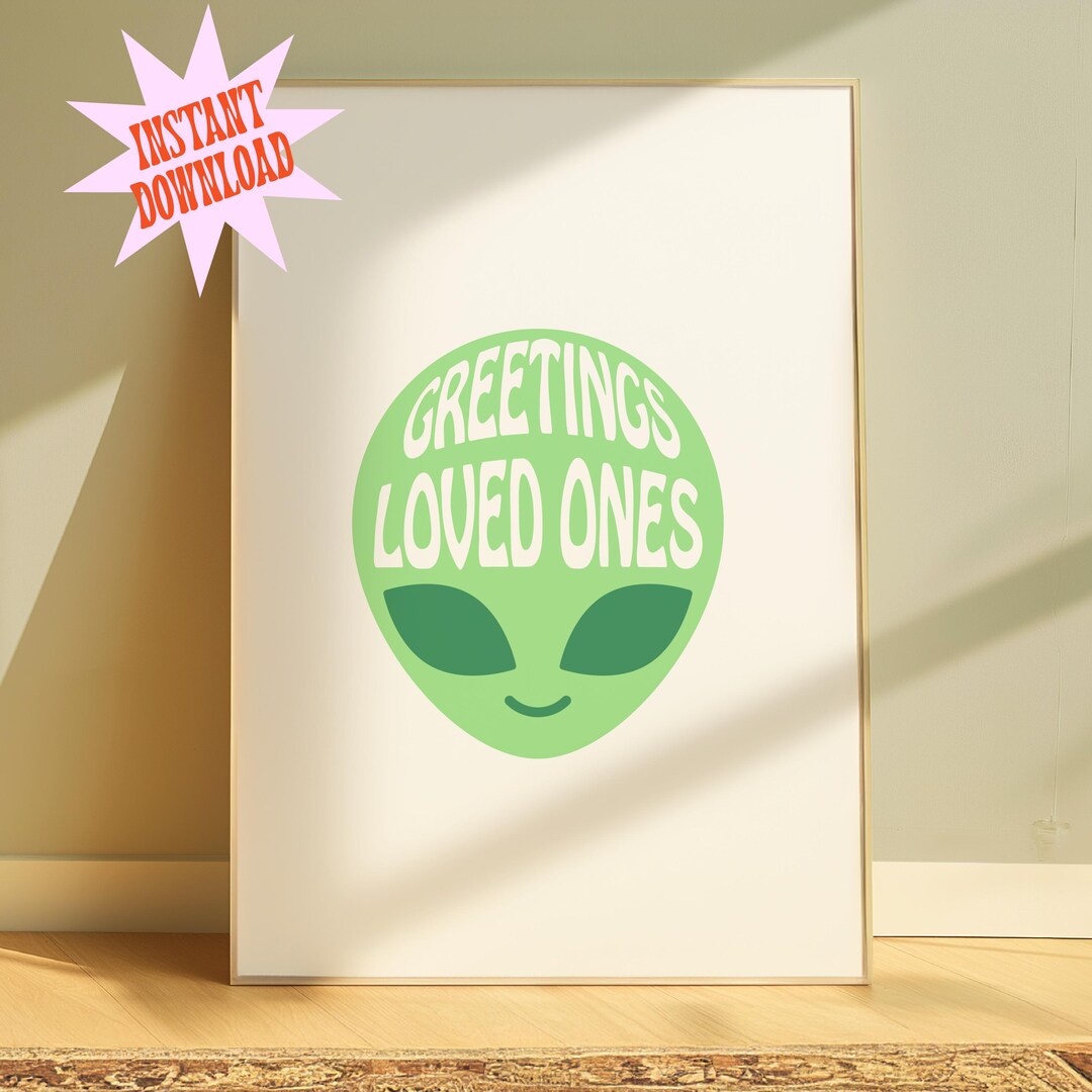 Greetings Loved Ones, Alien Tee, Aliens, 90's Kids, Vintage, Millennial ...