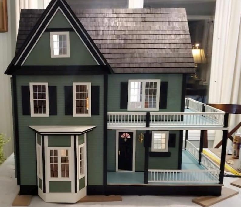 Handcrafted Victoria's Farmhouse Dollhouse: Custom Furnished Heirloom ...