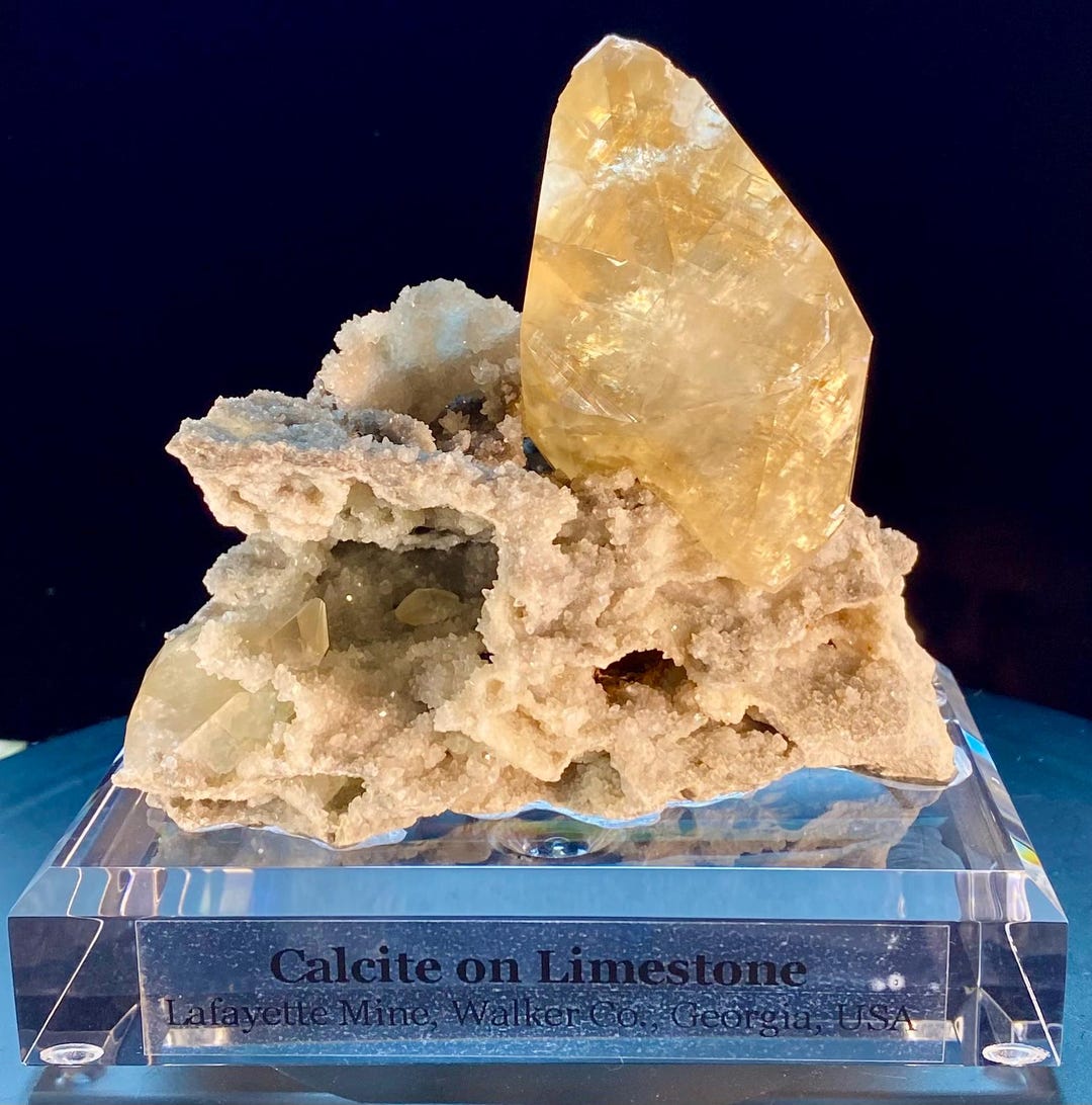 Rare Locality! Georgia Calcite Crystals on Limestone Matrix, Lafayette ...
