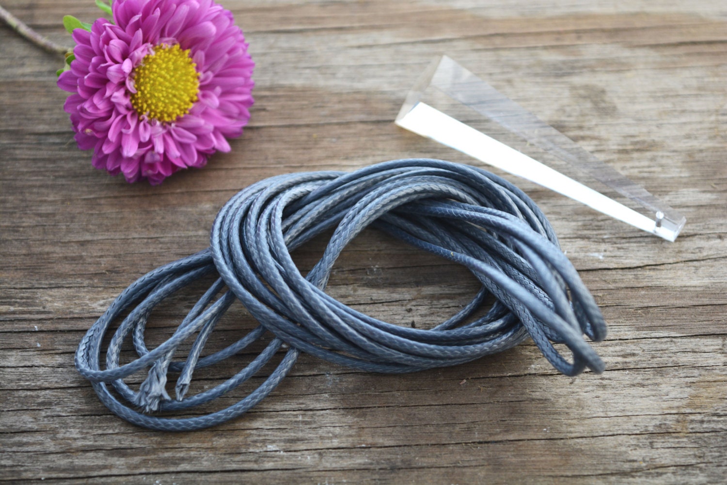 Glossy Polyester: Gray 2mm X 10ft Braided Glossy Polyester - Etsy