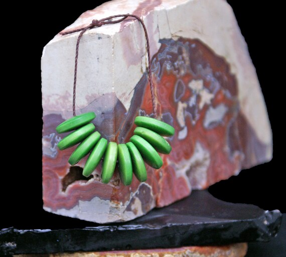 Items similar to Tagua Beads: Forest Green Tagua Nut Spacers,Tagua ...