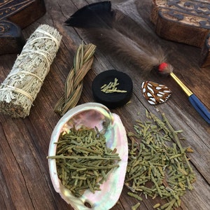 Smudge Kit: Cleaning, Meditation, Positive Energy sage, Sweetgrass ...