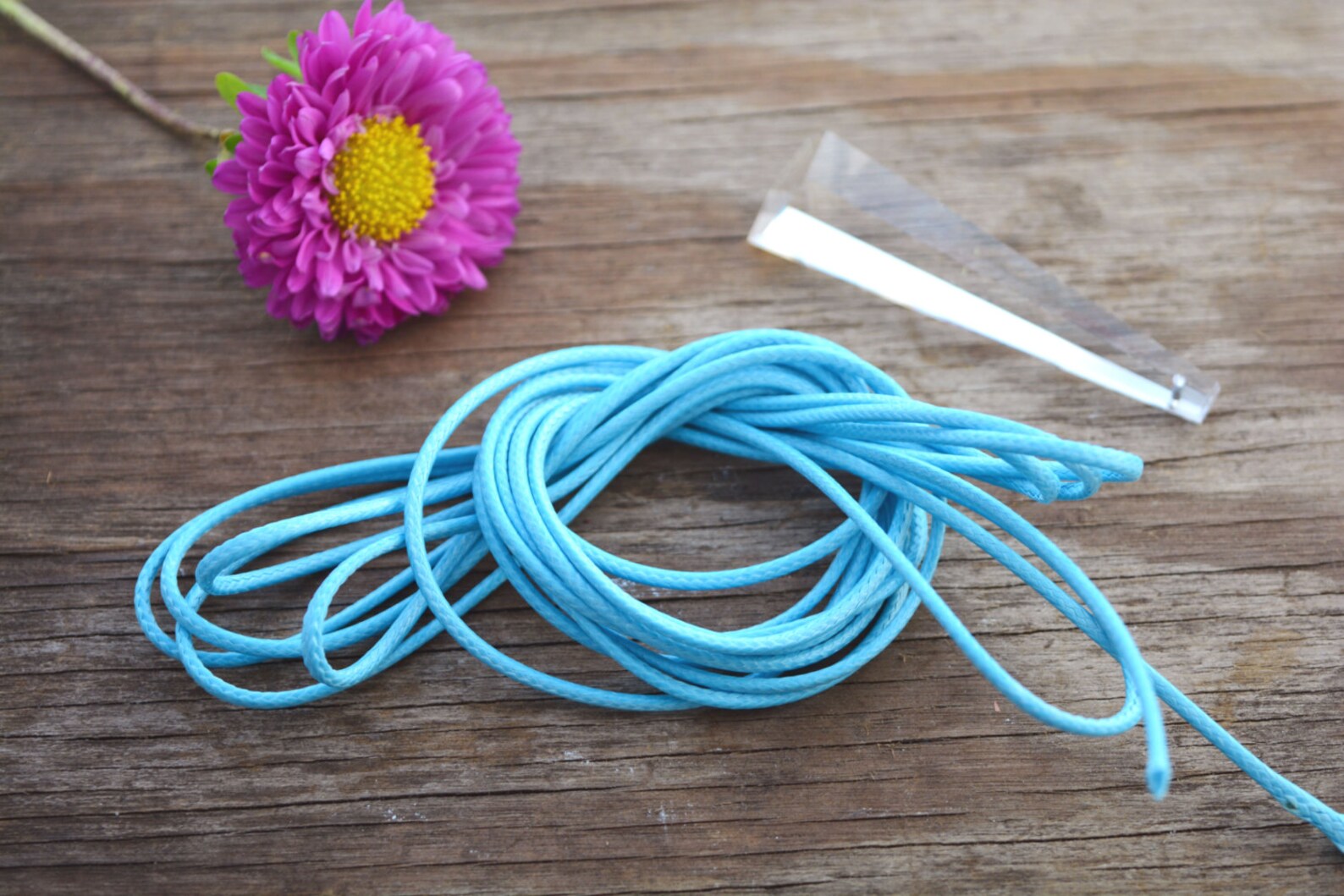 Glossy Polyester: Aqua Blue 2mm X 10ft Braided Glossy - Etsy