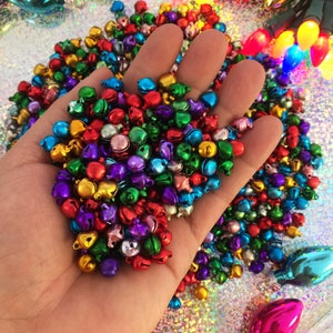 Christmas Jingle Bells, Multi-color Tiny Bells, 9x8mm, 25 Pieces ...