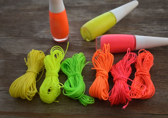 Neon Mix: Waxed Polyester Cord 1mm X 6 Packs of 25 Feet 8.33 | Etsy