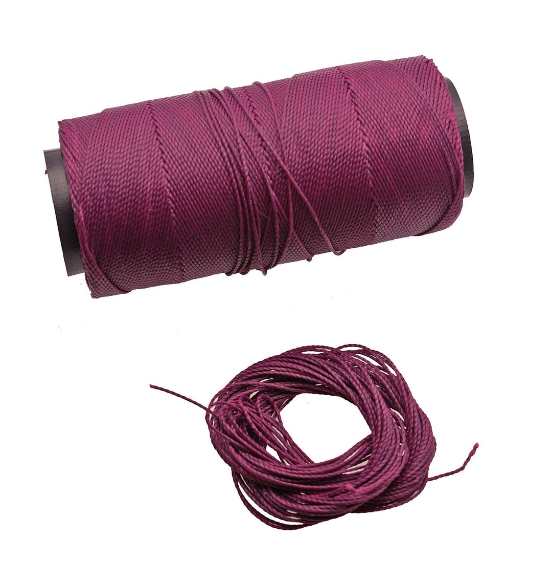 Eggplant Purple: Waxed Polyester Cord, 1mm X Pack of 25 Feet (8.33 ...