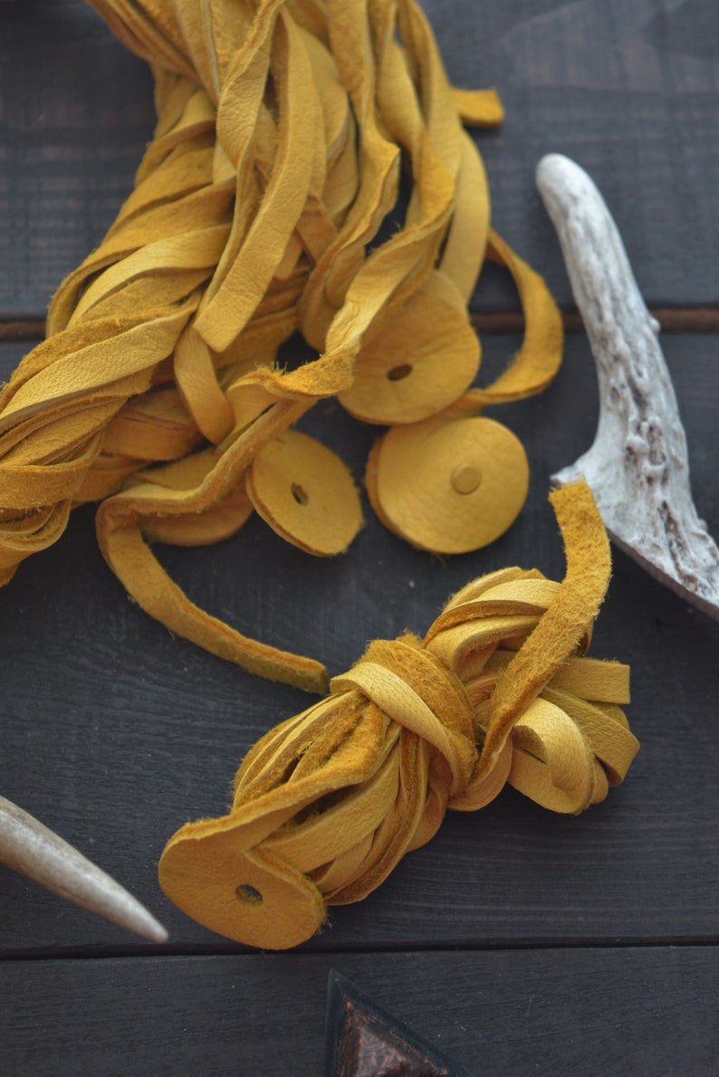 Saffron Yellow: 6mm Deer Suede Lace Deerskin 6 Feet 2-meter - Etsy
