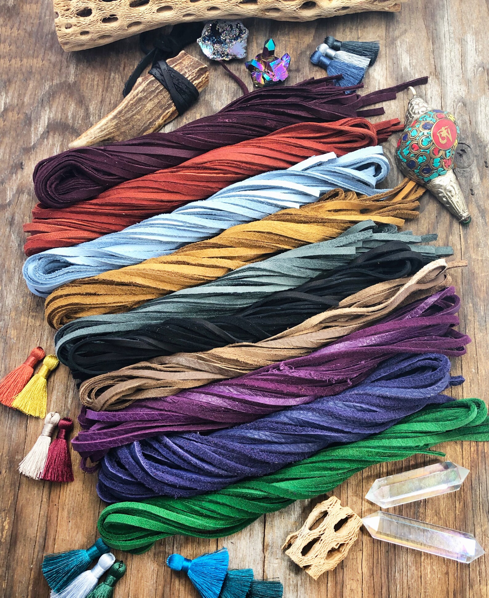 Black, 5mm Deer Suede Leather Lace, 40" Strap (1pc) / Deer Lace, Elk ...