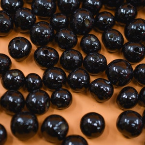 Black: Real Acai Beads From South America, 6-10mm | Pick Your Quantity ...