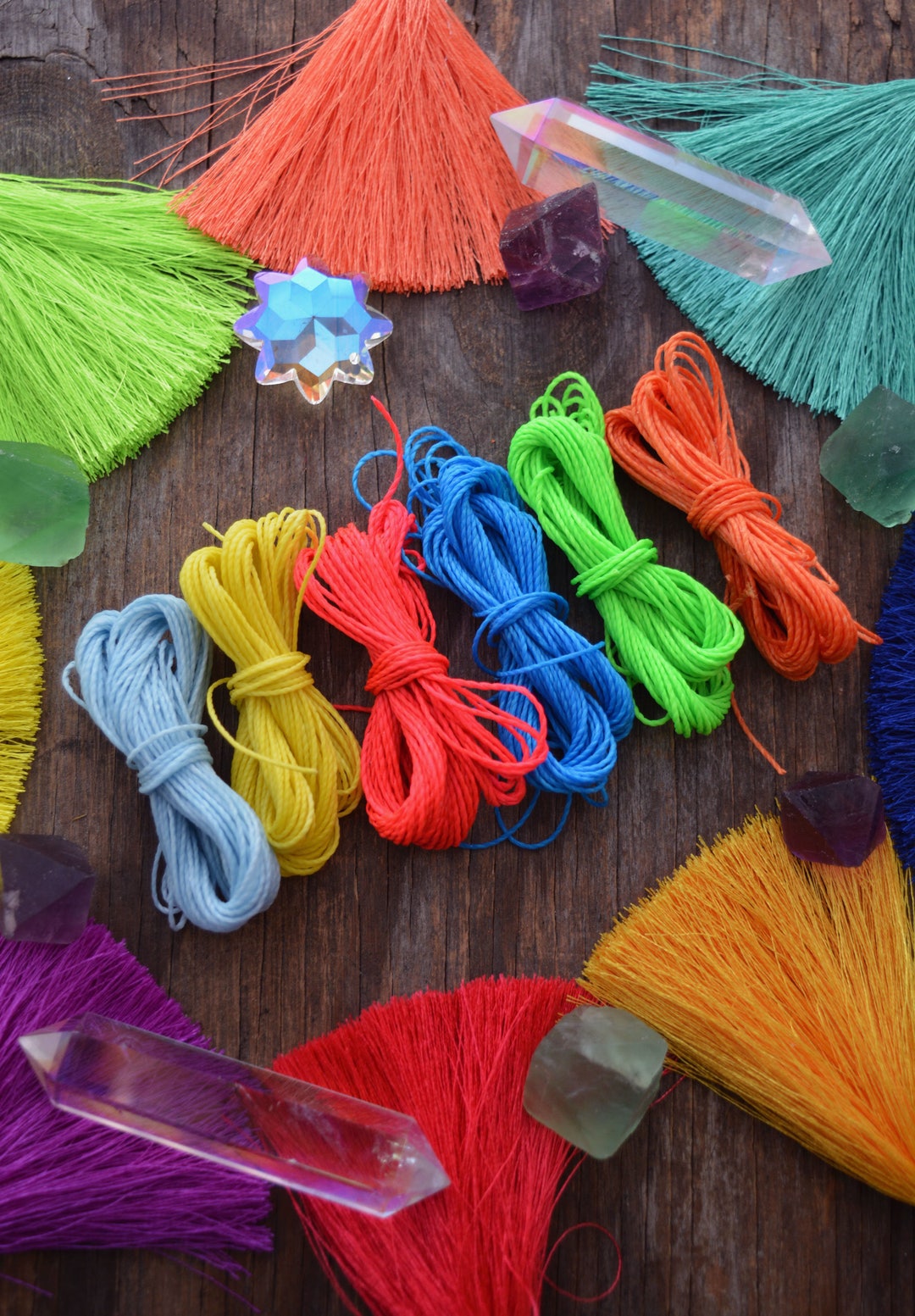 Neon Mandarin Mix: Waxed Polyester Cord 1mm X 6 Packs of 25 - Etsy