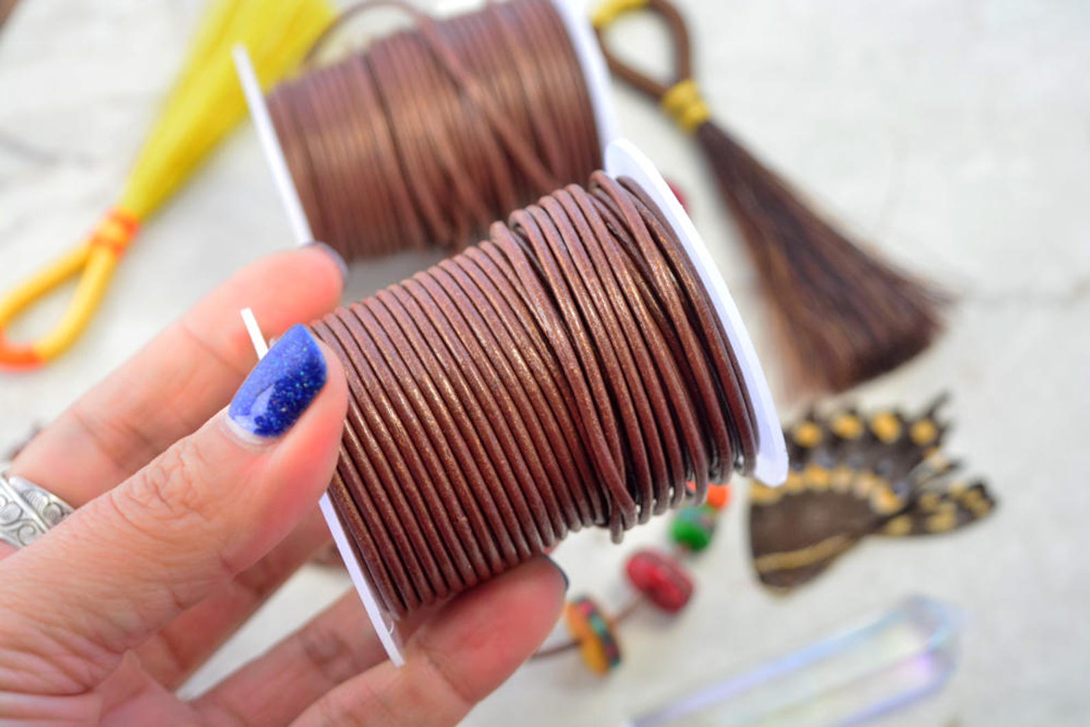 Chocolate Brown: 2mm Round Leather Cord 2 Feet pick Your - Etsy