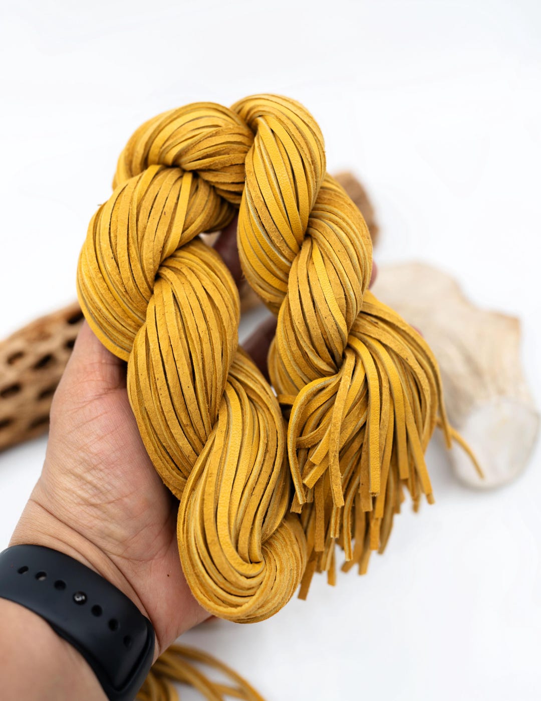 BULK Golden Yellow Deerskin Leather Strap - 3mm X 36 Inches, 10 Straps ...