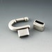Silver LOOP and SLIDE Leather Clasp / Leather Closure for 10mm Leather ...