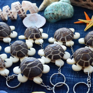 Sea Turtle: Natural Tagua Carvings, 53x50mm, Sea Turtle Keychain, 1 ...