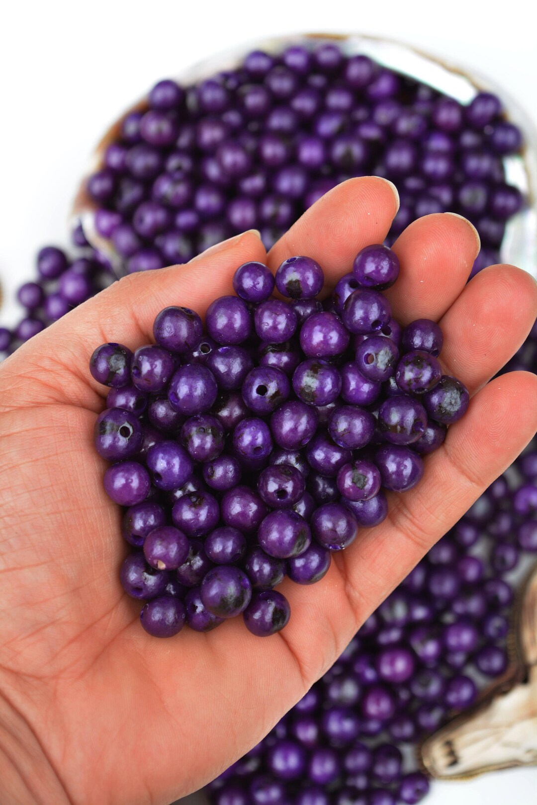 Violet Purple Acai Beads From the Amazon – Natural Seed Beads, 6–10mm ...