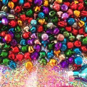 Christmas Jingle Bells, Multi-color Tiny Bells, 9x8mm, 25 Pieces ...