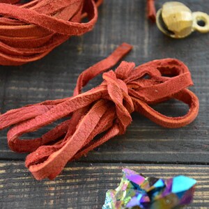 Sienna Brown: 5mm Deer Suede Leather Lace, 40" Strap (1pc) / Deer Lace ...