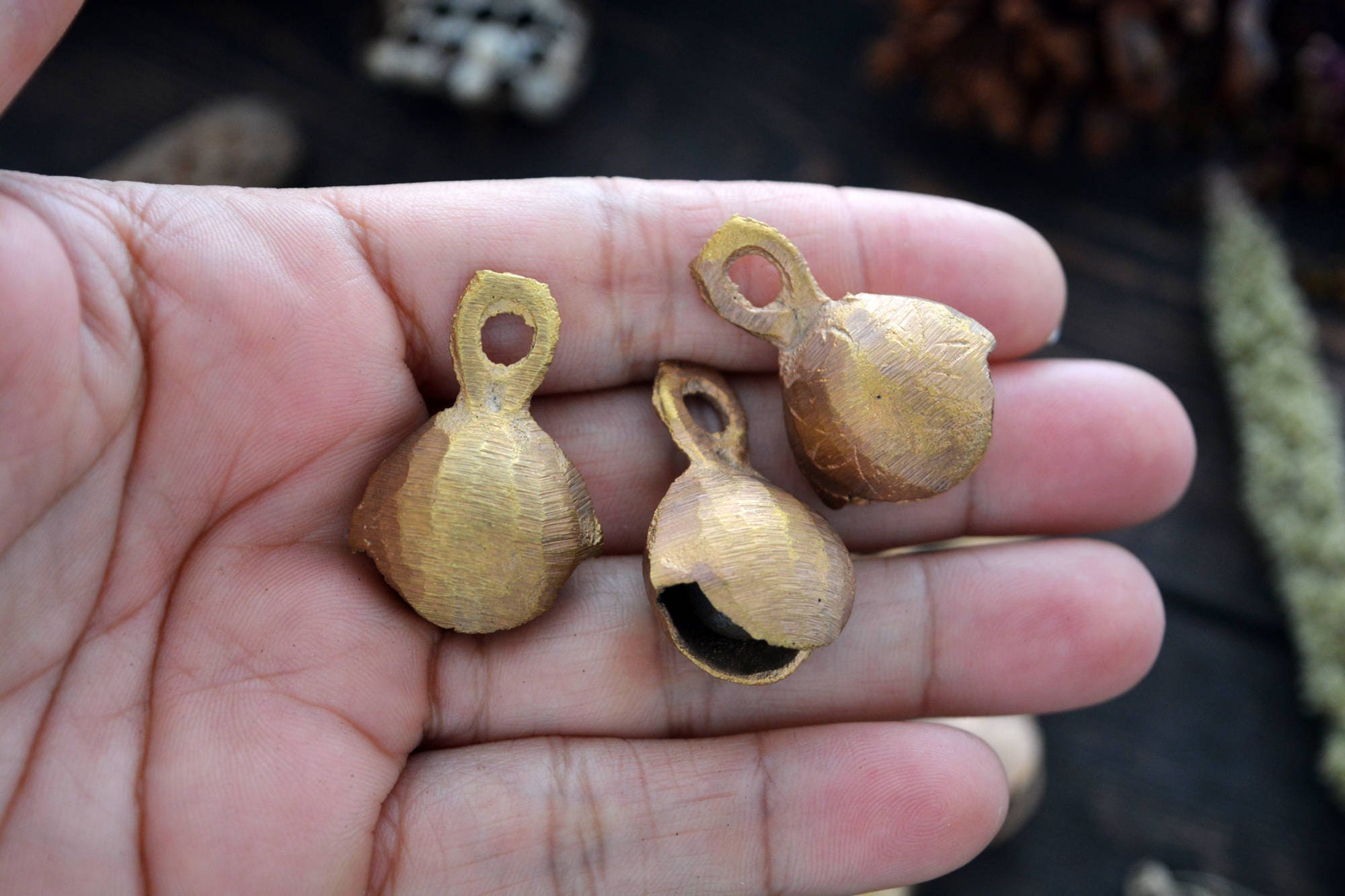 Rustic Bells: Large Copper Jingle Bells 22x35mm 2 Pcs / | Etsy