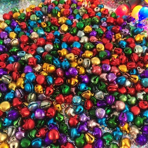 Christmas Jingle Bells, Multi-color Tiny Bells, 9x8mm, 25 Pieces ...
