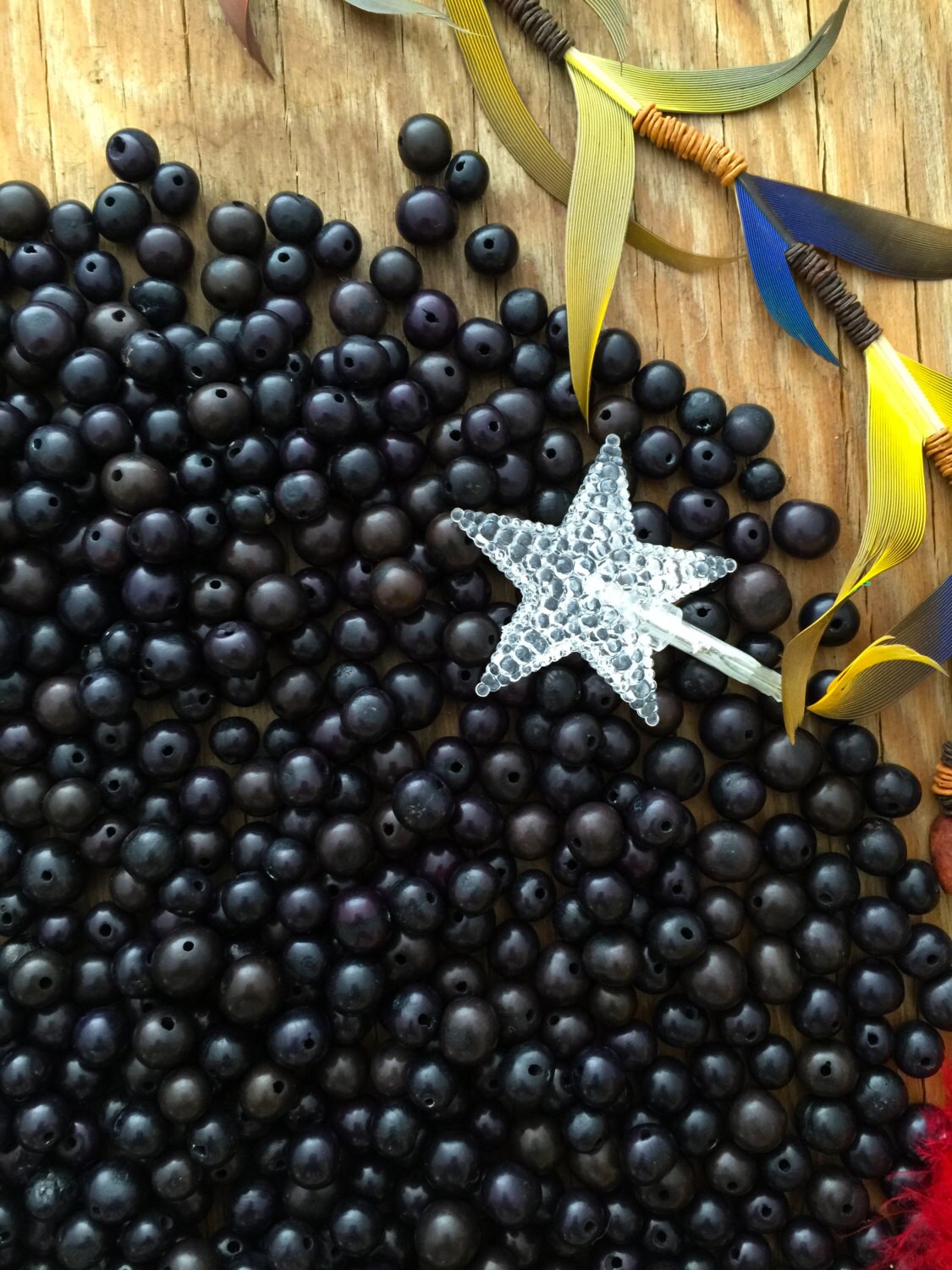 Black: Real Acai Beads from South America 8-10mm / Pick your | Etsy