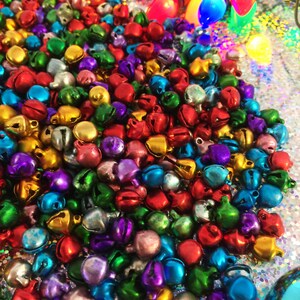 Christmas Jingle Bells, Multi-color Tiny Bells, 9x8mm, 25 Pieces ...