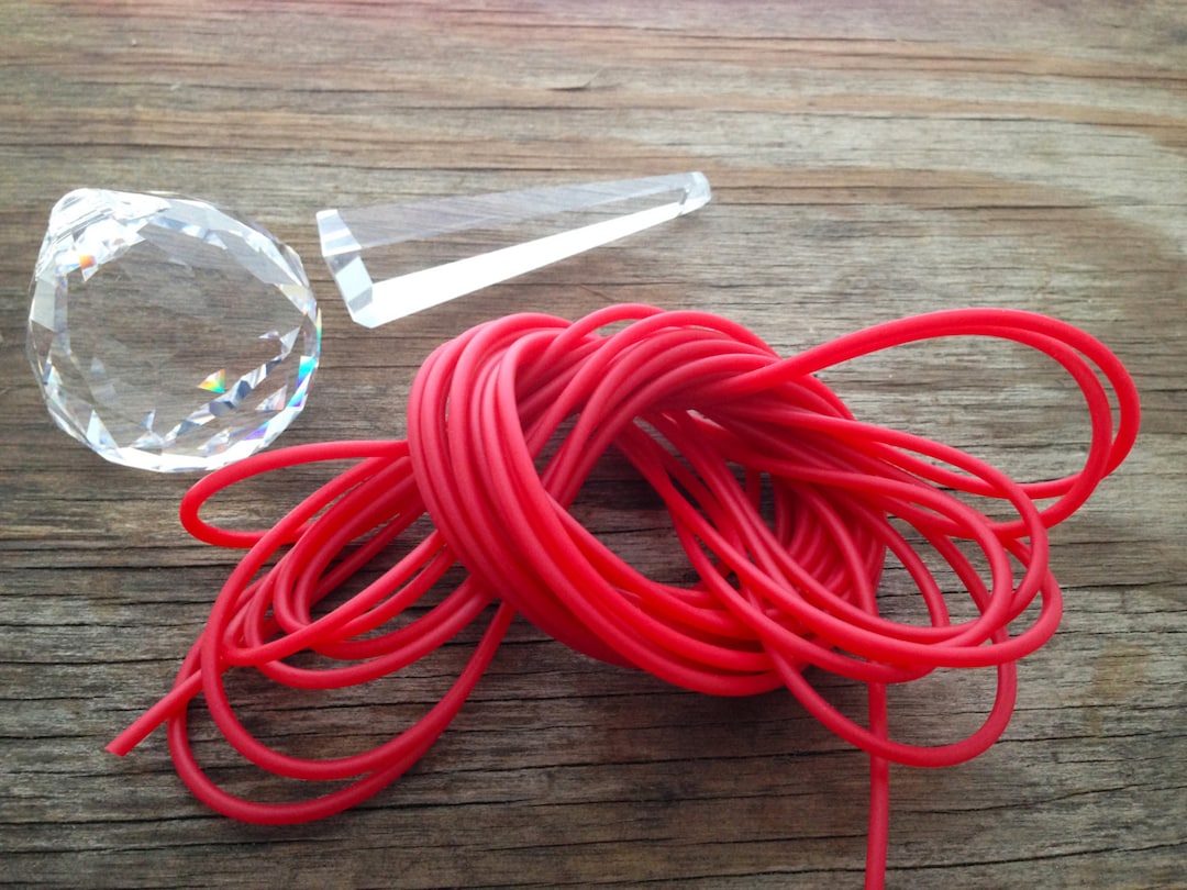 Red: Hollow Rubber Jewelry Tubing, 2mm, 10 Feet, Rubber Cord for ...