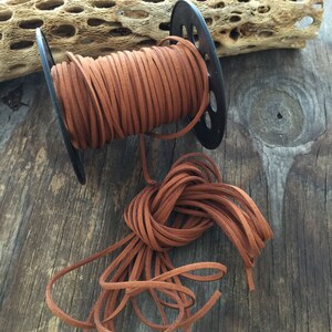 Cinnamon Brown Faux Suede Leather Cord, 15 Feet Bundle (5 Yards ...