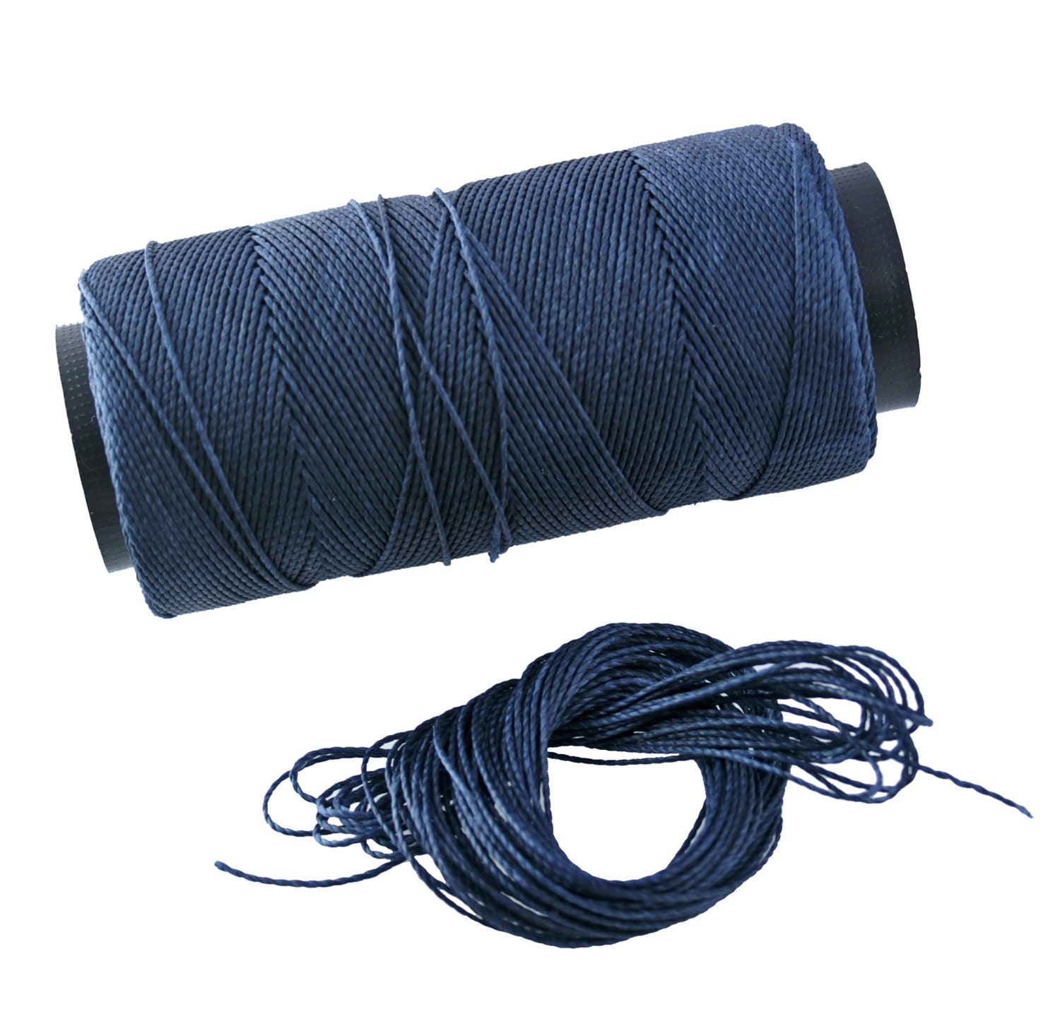Navy Blue: Waxed Polyester Cord, 1mm X Pack of 25 Feet (8.33 Yards) or ...
