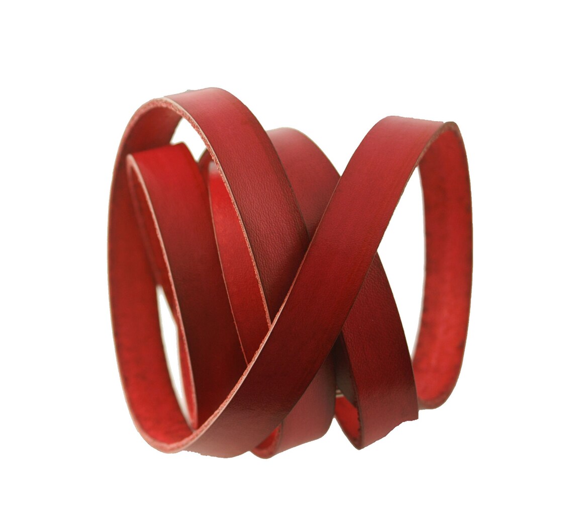 Pistachio Red Leather Strap 16mm Wide Eco Friendly Leather | Etsy